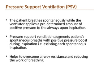 Mechanical Ventilation modes used in critical care | PPT