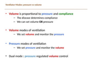 Mechanical Ventilation modes used in critical care | PPT