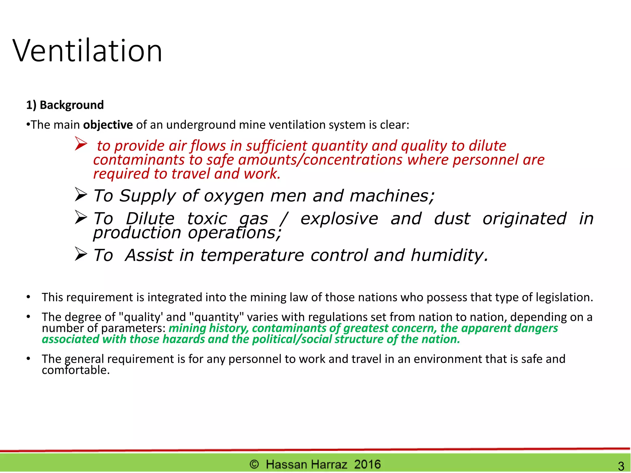 Ventilation of underground mine | PDF