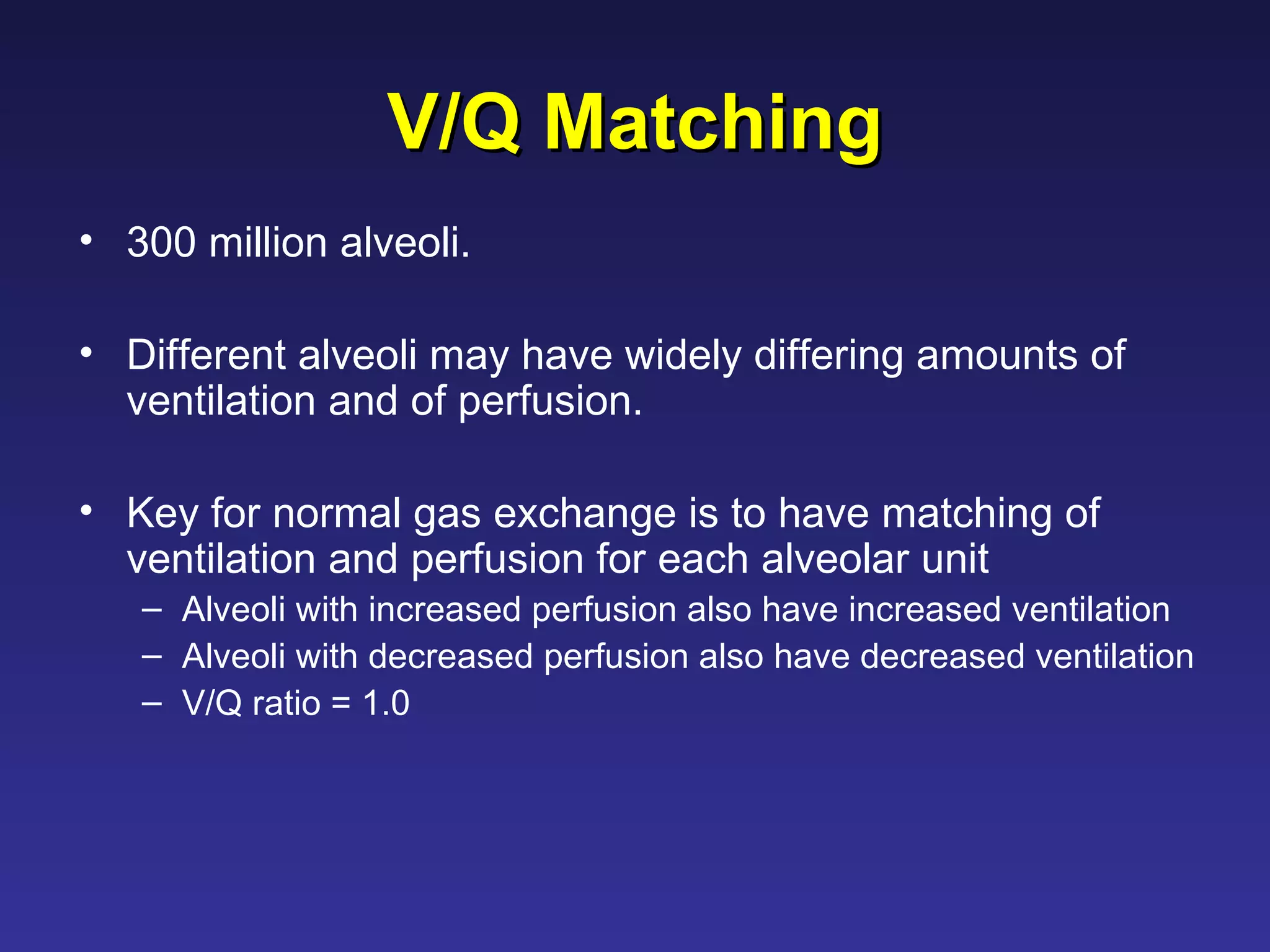 Ventilation Perfusion Matching | PPT