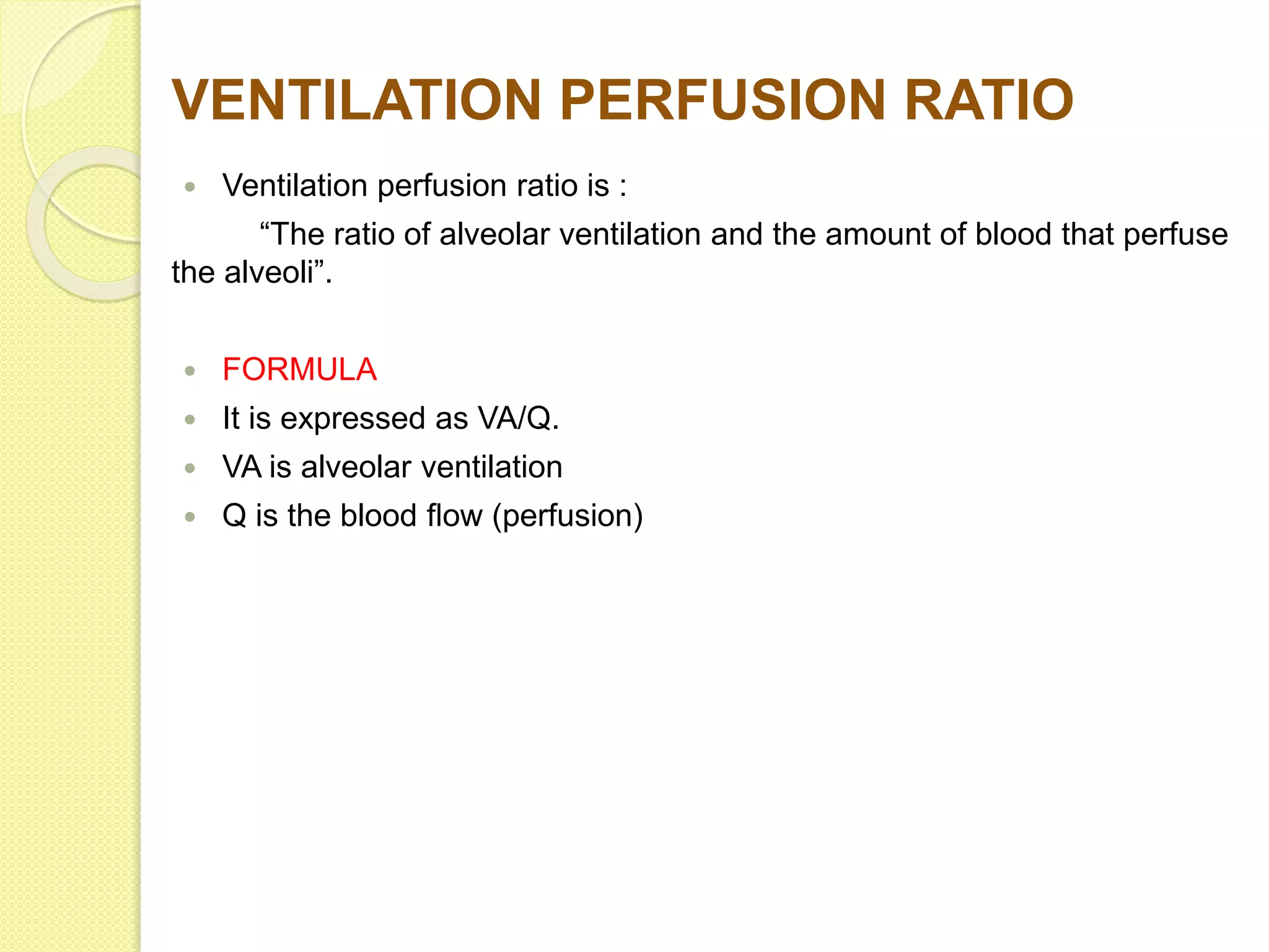 Ventilation perfusion ratio (The guyton and hall physiology) | PPTX