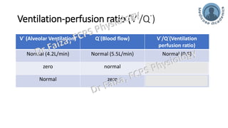 Ventilation Perfusion Ratio, Physiological dead space and physiological shunt | PDF