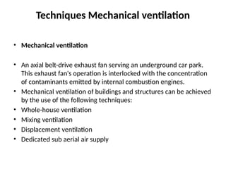 VENTILATION PPT. VENTILATION OF CIVIL ENGINEERING | PPTX