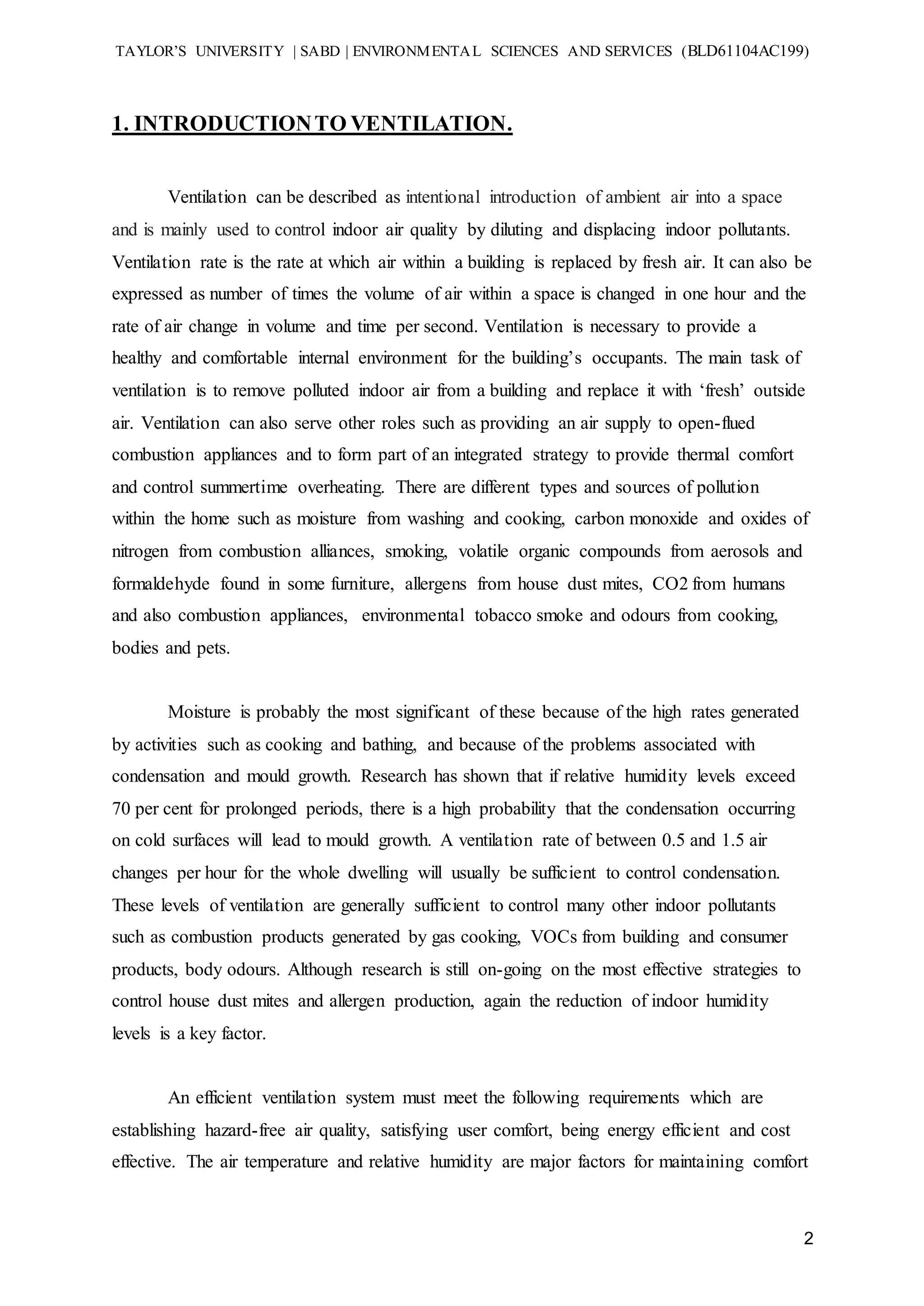 Energy Efficient Ventilation System | DOCX