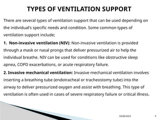Ventilation support Adult Medical Surgical Nursing | PPT