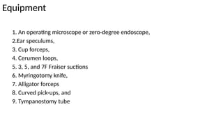 Ventilation Tube Insertion ENT and head neck surgery .pptx