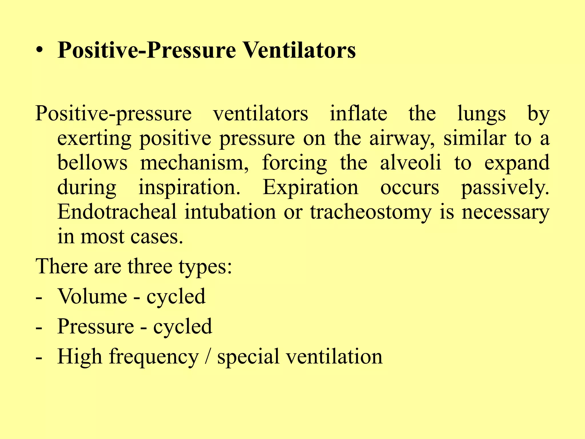 Mechanical Ventilation | PPTX