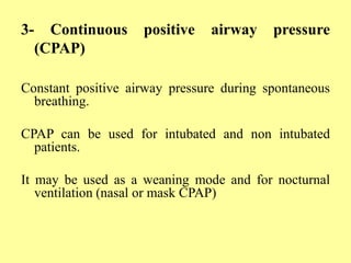 Mechanical Ventilation | PPTX