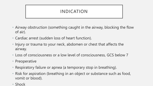 Intubation.pptx | First Aid | Injuries