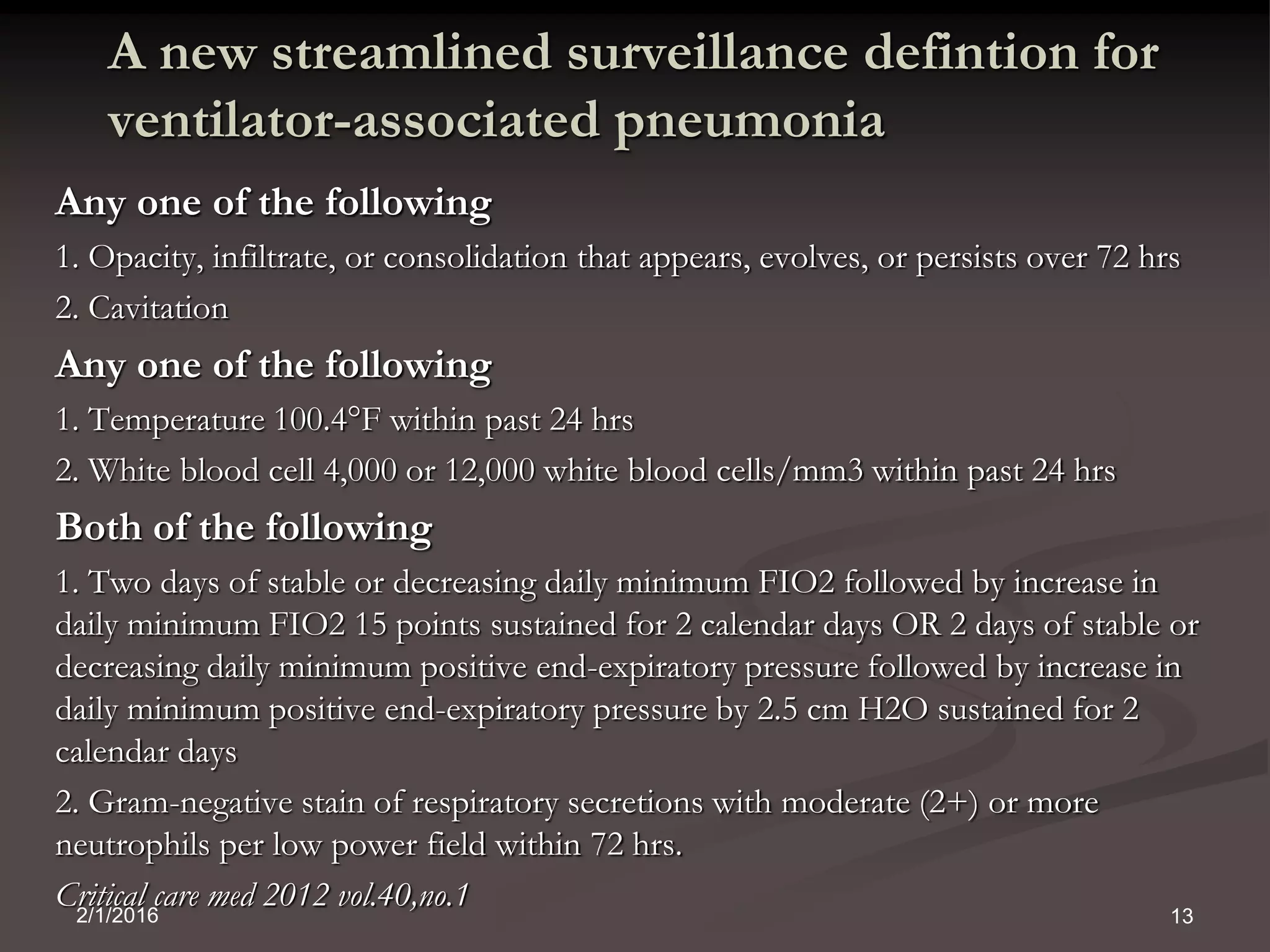 Ventilator associated pneumonia VAP | PPTX