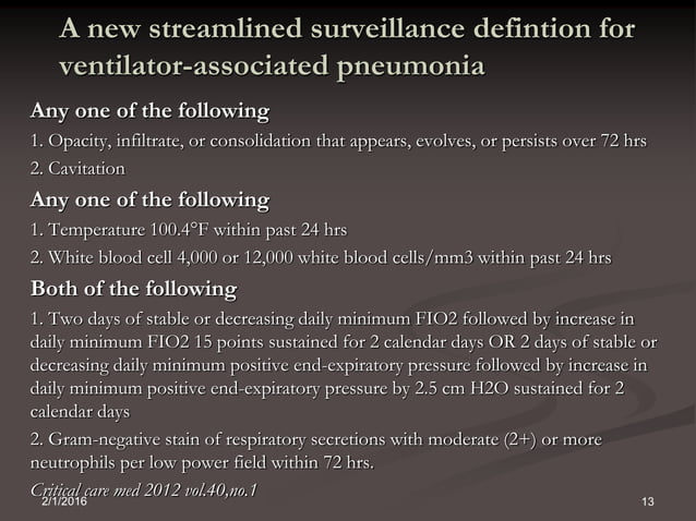 Ventilator associated pneumonia VAP | PPTX