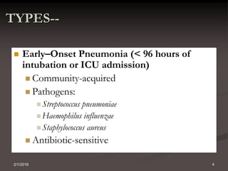 Ventilator associated pneumonia VAP | PPTX