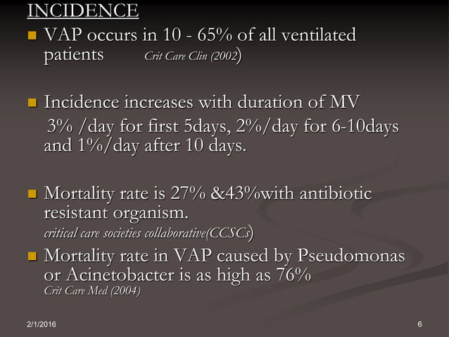 Ventilator associated pneumonia VAP | PPTX