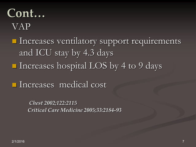 Ventilator associated pneumonia VAP | PPTX