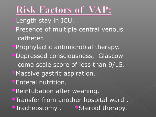 Ventilator associated pneumonia | PPT | Lung and Respiratory Health ...
