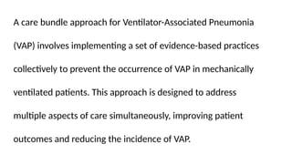 Ventilator-Associated Pneumonia (VAP): Pathogenesis, Diagnosis ...