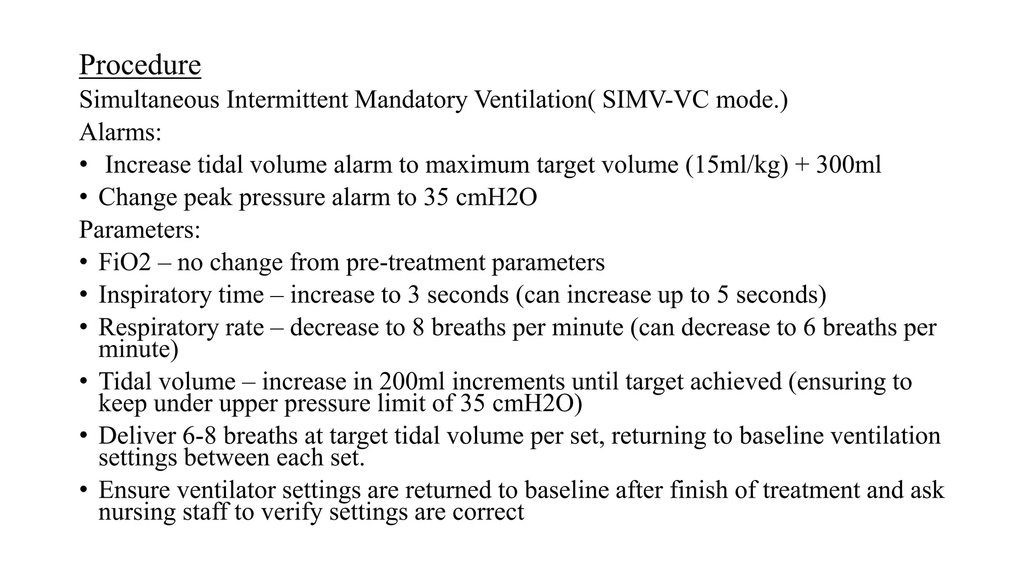 Ventilator hyperinflation, | PPTX