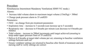 Ventilator hyperinflation, | PPTX