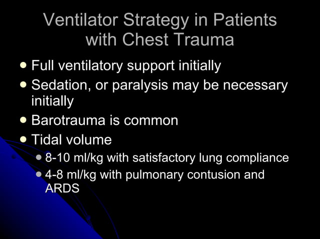 Ventilator Management In Different Disease Entities | PPT