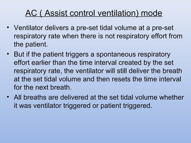 Ventilator mode | PPT | Lung and Respiratory Health | Diseases and ...