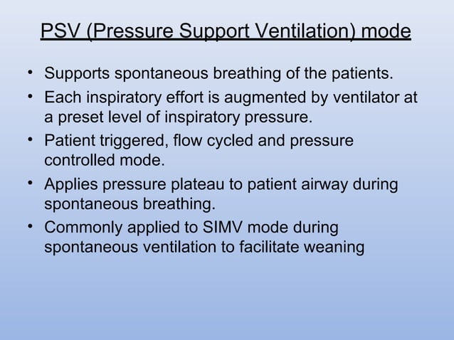 ventilator mode.pptx | Lung and Respiratory Health | Diseases and Conditions
