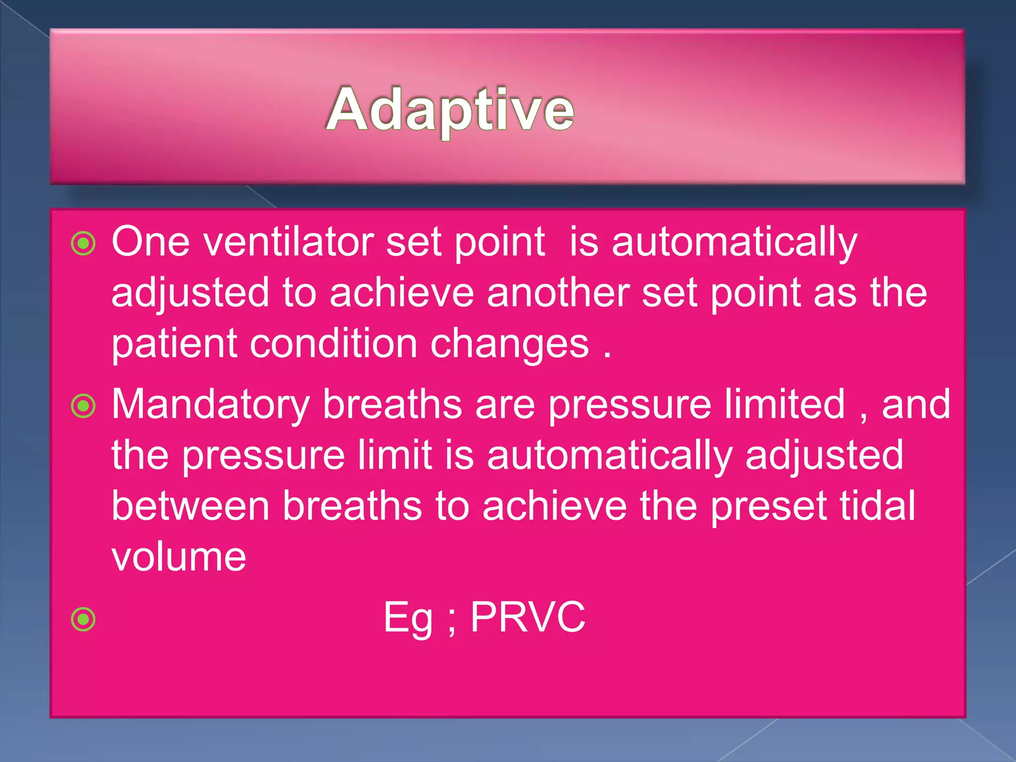 Ventilator mode classification | PPTX