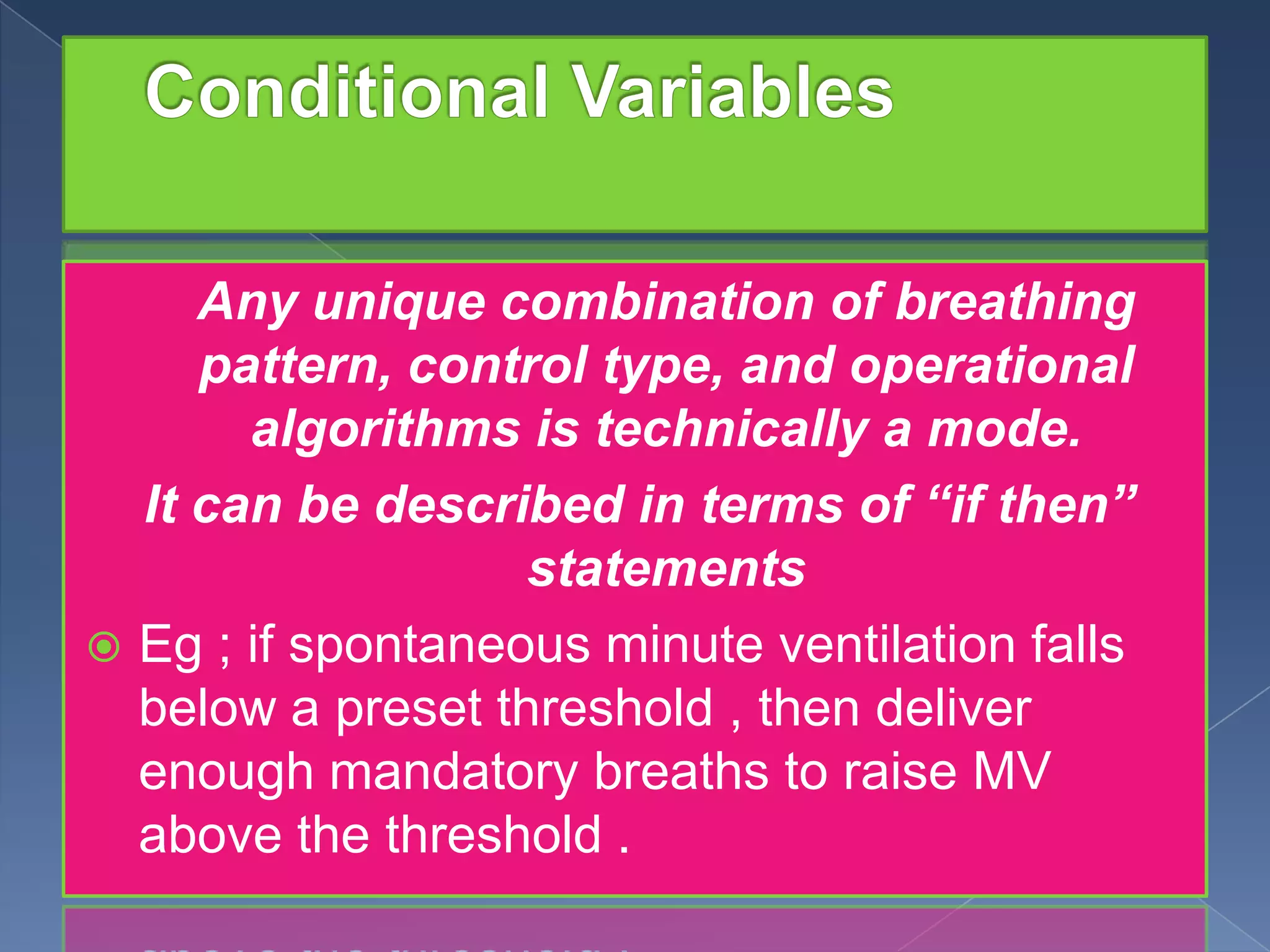 Ventilator mode classification | PPTX