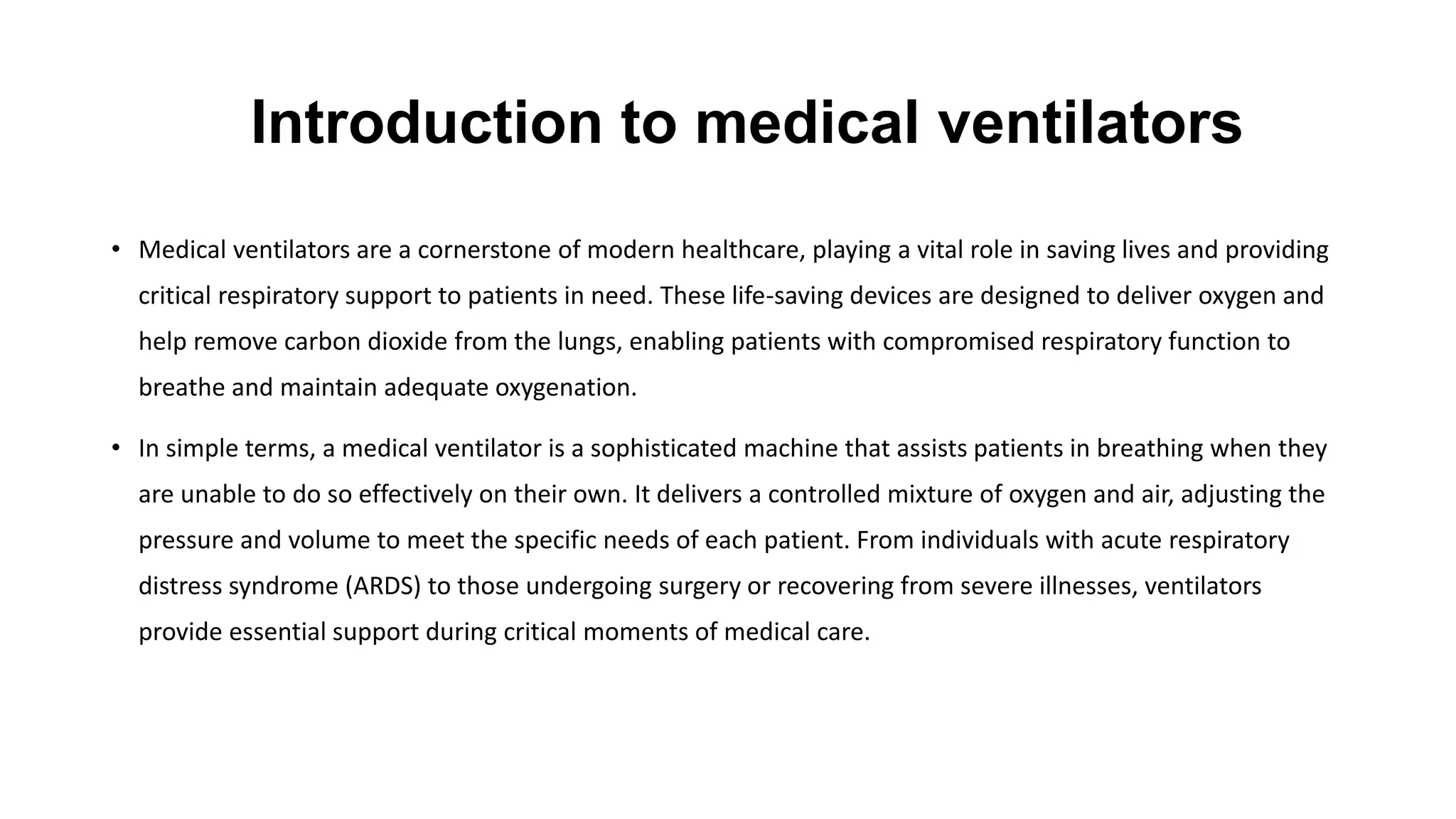 Ventilators: Lifesaving Respiratory Support | PPTX