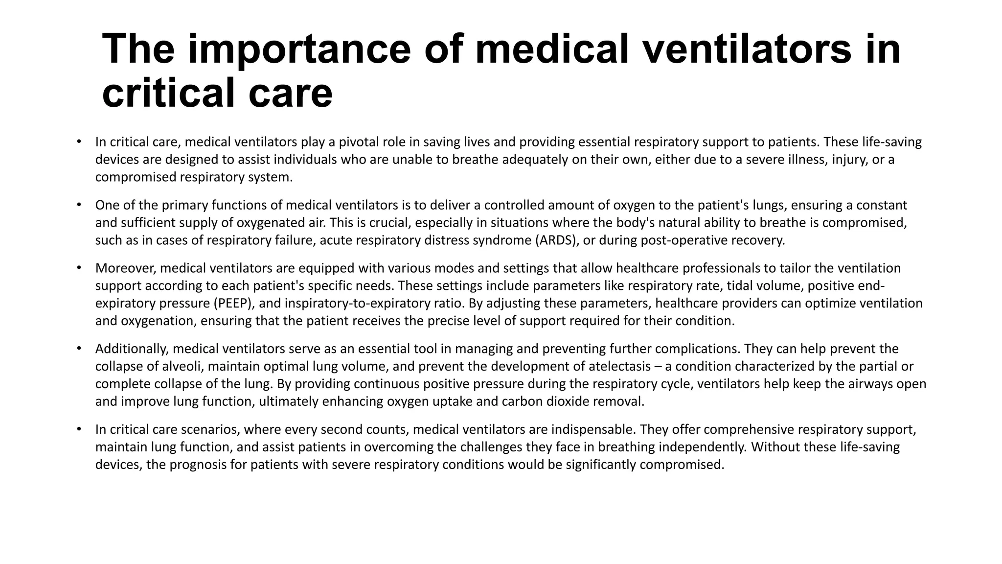 Ventilators: Lifesaving Respiratory Support | PPTX