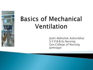 Mechanical Ventilator by AJ | PPTX