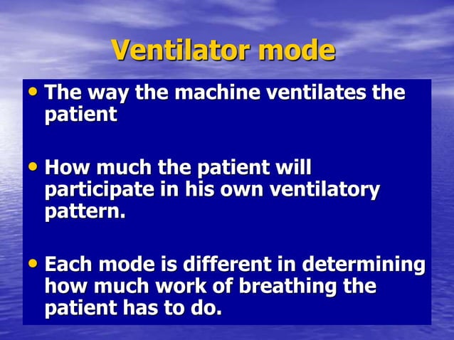VENTILATOR ppt basics.ppt | Lung and Respiratory Health | Diseases and ...