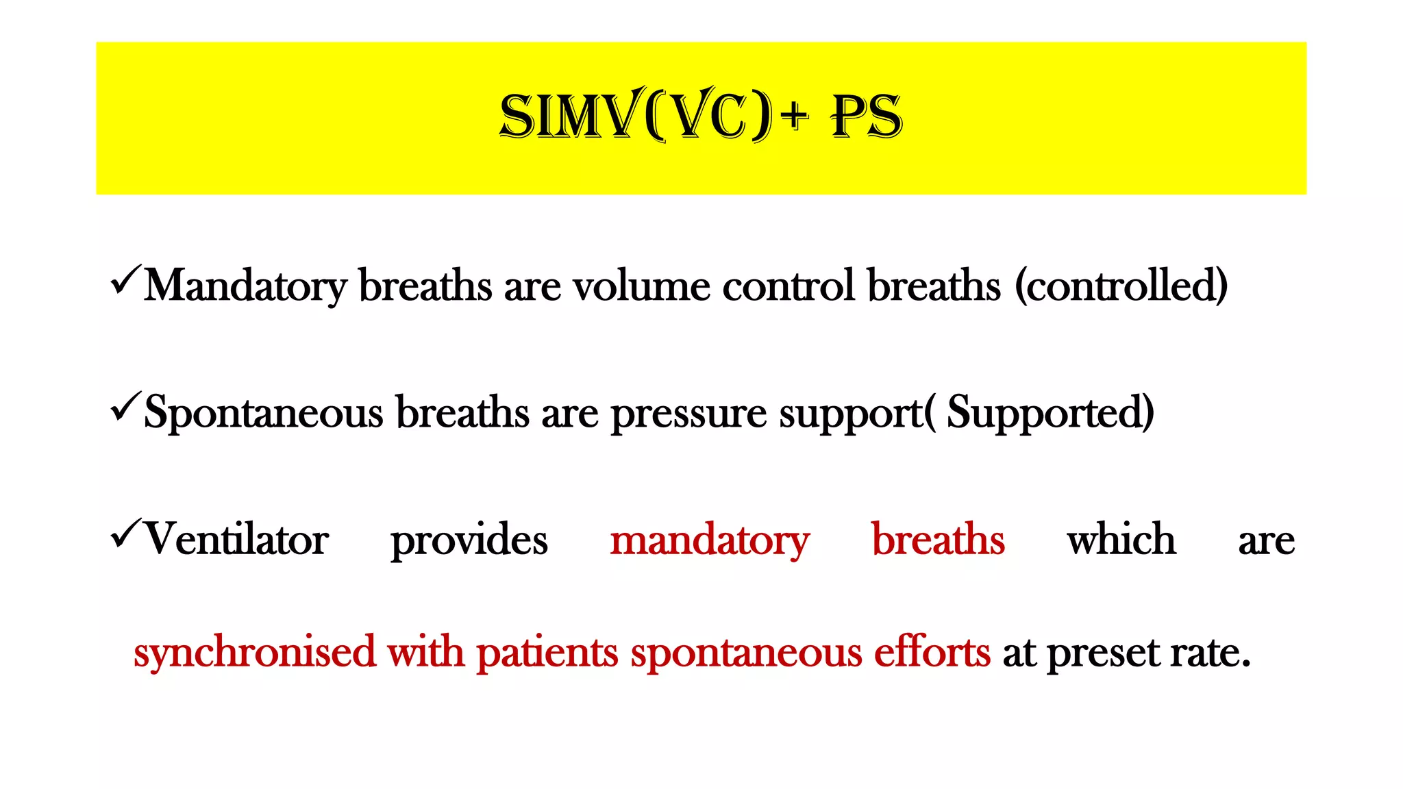 Ventilator setting | PDF