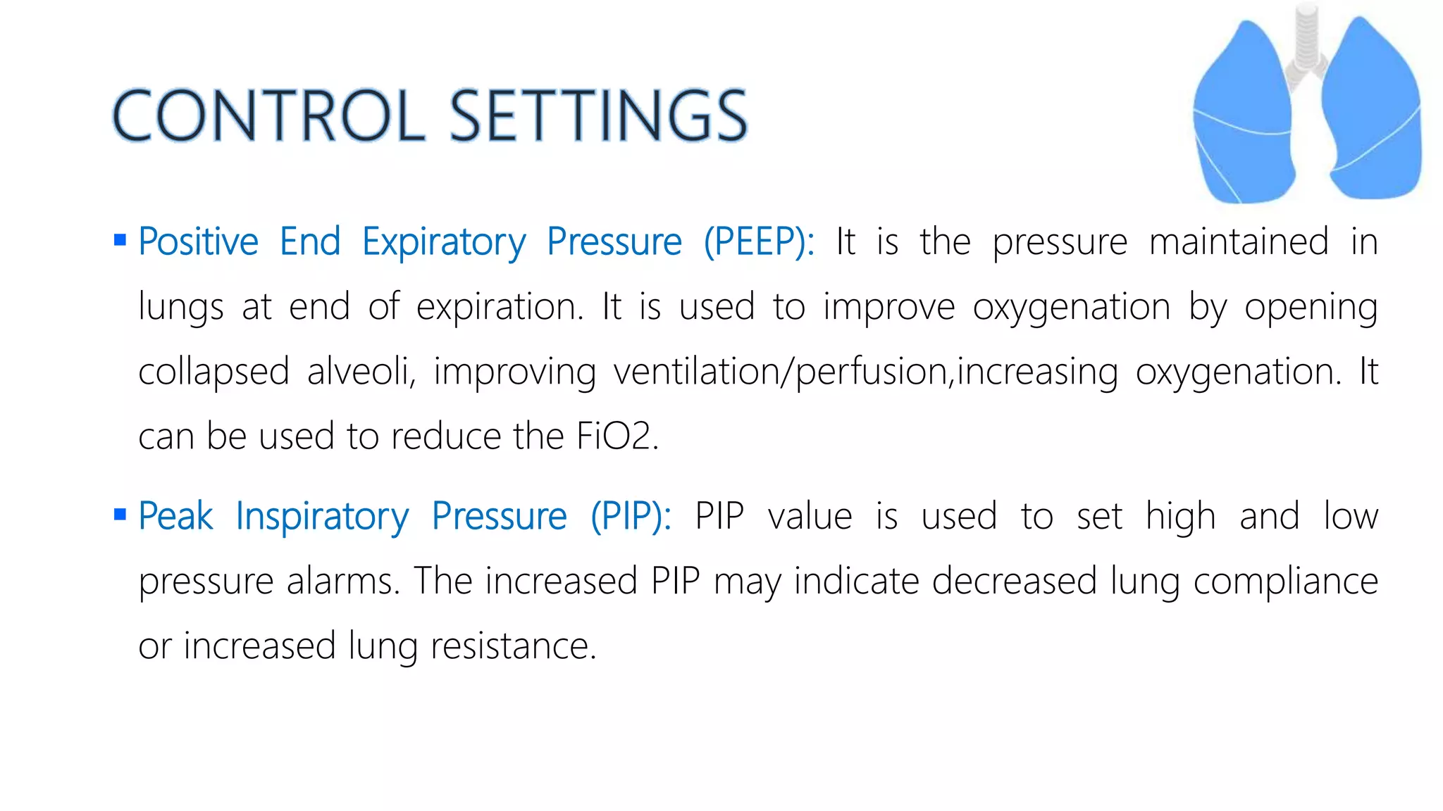 Settings Use and Maintenance of Mechanical Ventilator | PPTX