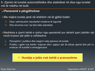 Ventilimi dhe zjarret në tunelet automobilistike | PPTX