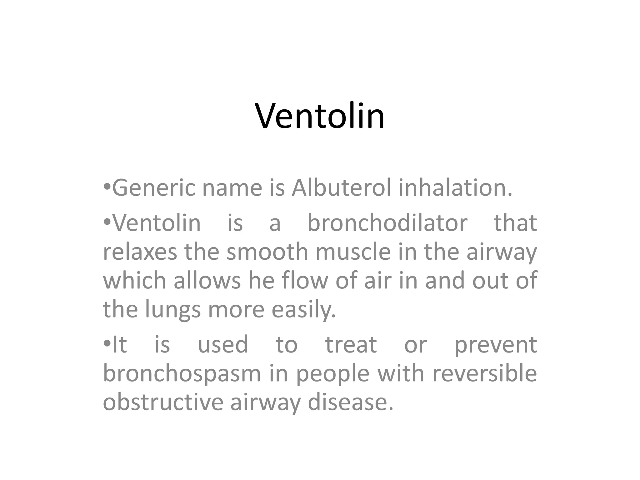 Ventolin powerpoint by yvette gham | PPTX