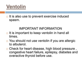 Ventolin powerpoint by yvette gham | PPTX