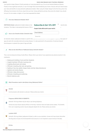 Ventorlin inhaler (salbutamol) used to treat asthma all daygeneric | PDF