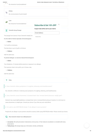 Ventorlin inhaler (salbutamol) used to treat asthma all daygeneric | PDF
