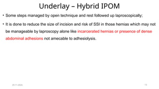 Ventral hernia, diagnosis, management and treatment | PPTX