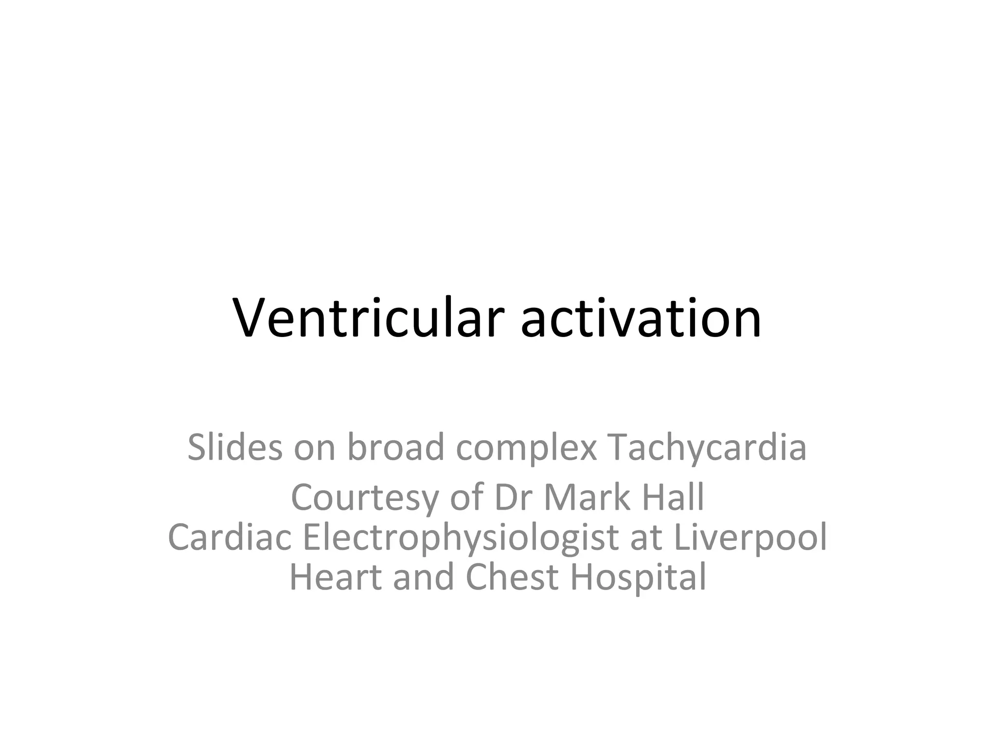 Ventricular activation | PPT