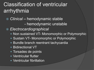 Ventricular arrythmia | PPTX