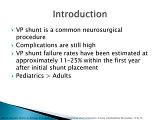 Ventriculoperitoneal (VP) Shunt Complication | PPTX