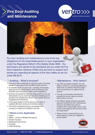 Ventro Portfolio of Services | PDF