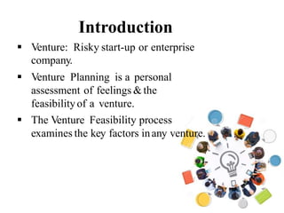 Venture planning in nursing | PPTX