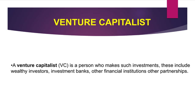 new Venture development and venture capital | PPTX