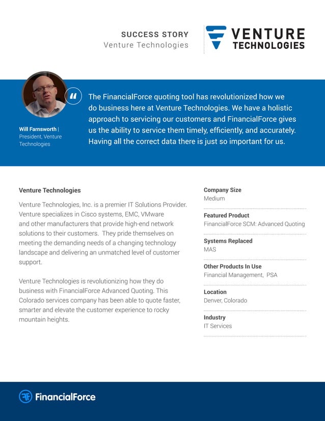 FinancialForce Financial Management Case Study: Venture Technologies ...