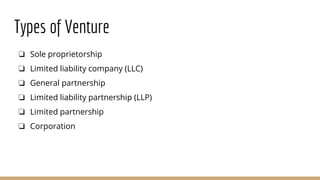 What is Venture? Types and Importance of Venture | PPTX