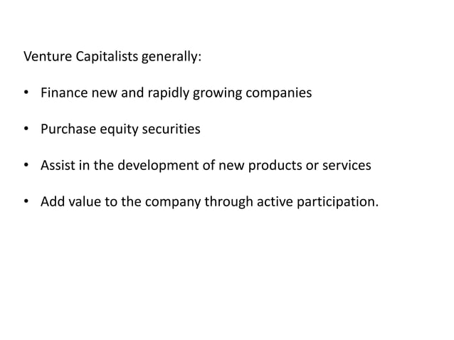 Venture capital | PPT
