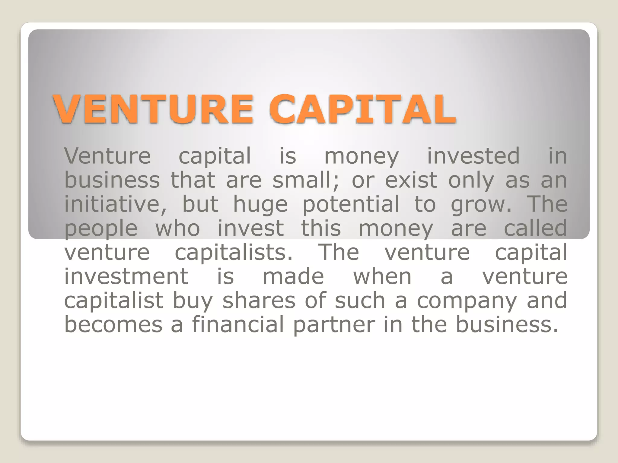 Venture capital | PPTX