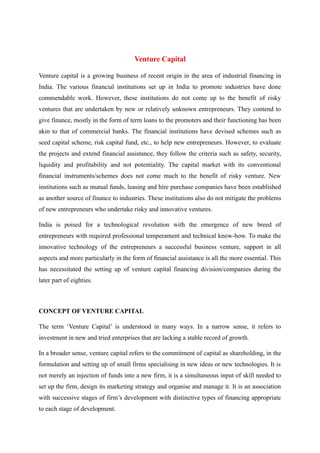Venture capital the Indian Scenario.docx